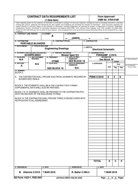 Cdrl Engineering Drawings Pdf Specification Technical Standard