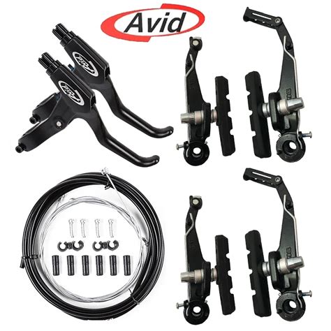 avid 자전거 v 브레이크 키트 알루미늄 합금 v 브레이크 캘리퍼 초경량 자전거 브레이크 핸들 레버 범용 자전거 브레이크
