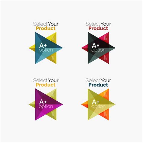 Premium Vector Set Of Triangle Infographic Layouts With Text And Options