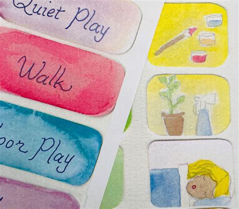 Daily Rhythm Chart Printable Planner Schedule Watercolor Digital Download Homebabe