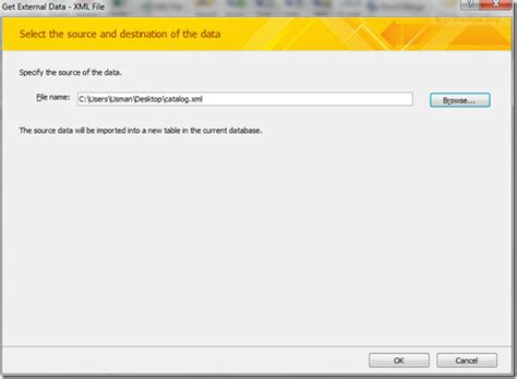 Import XML File In Access 2010