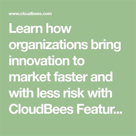 Accelerate Innovation With Cloudbees Feature Management