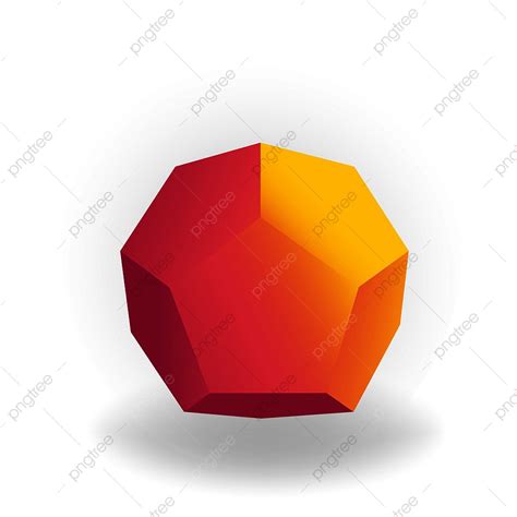 흰색 배경에 고립 된 홀로그램 그라데이션 12 면체 3d 기하학적 모양 원시 구조 원근법 Png 일러스트 및 벡터 에