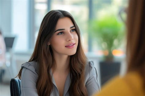 Premium Photo Corporate Job Interview With Caucasian Model