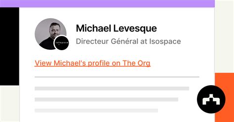 Michael Levesque Directeur Général At Isospace The Org