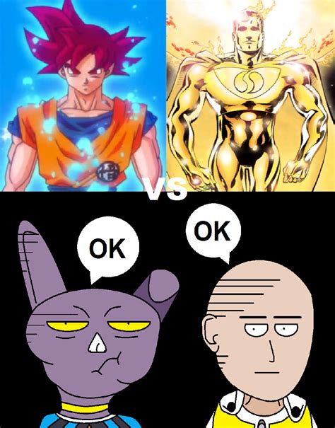 Saitama And Lord Beerus Vs Superman And Goku 2 By Regnoart On Deviantart