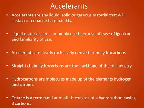Ppt Commonly Used Accelerants Powerpoint Presentation Free Download