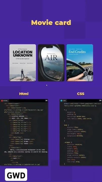 Movie Css Coding Code Webproject Webdesign Javascript Csstricks
