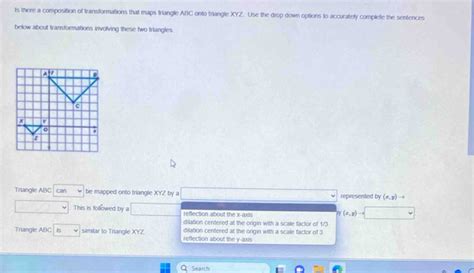 Solved Ts There A Composition Of Transformations That Maps Triangle