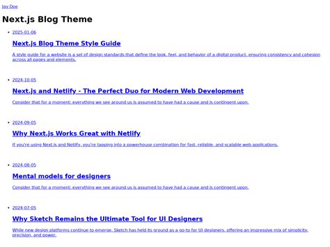 Nextjs Blog Theme Jamstack Themes