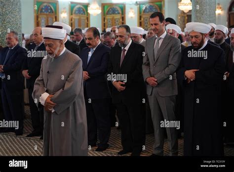 Damascus Syria 05th June 2019 Syrian President Bashar Al Assad 2 R