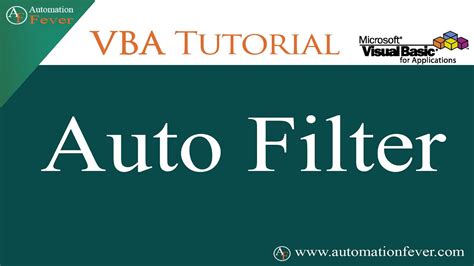 Auto Filter In Vba Excel Vba Tutorial In Hindi Youtube
