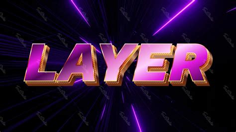 Purple Vibrant 3d Text Effect Premium Vector File