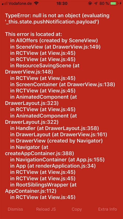 Android React Native Null Is Not An Object Push Notification