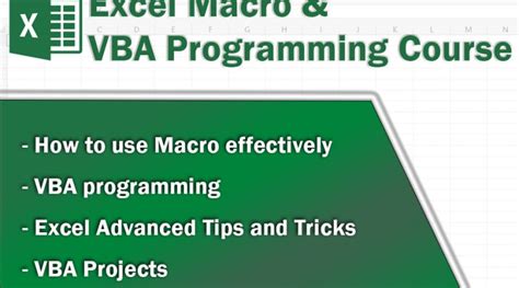 Excel Macro And Vba Programming Online Class Myanmar Tech Press