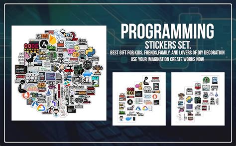 80 Pcs Laptop Sticker For Programmer Coder Developer It Professional