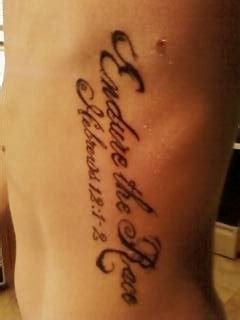 Tattoos Endure The Race Waylon Hebrews 12 1 2 Tattoos With