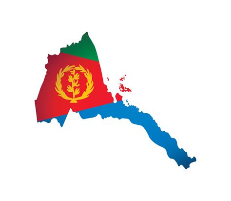 Vector Illustration With National Flag And Map Simplified Shape Of