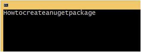 Creating A Nuget Package