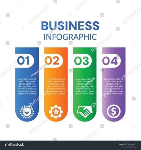 Infographic 4 Step Chart List Template Stock Vector Royalty Free
