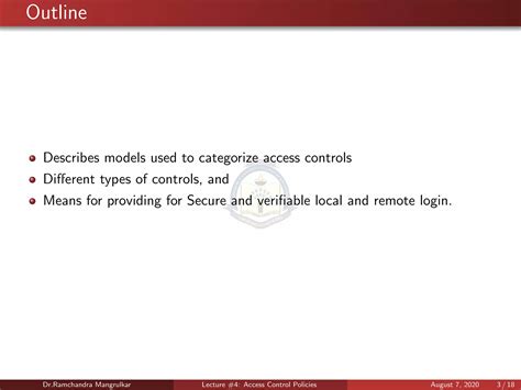 Lecture 4 Access Control Policies Pdf
