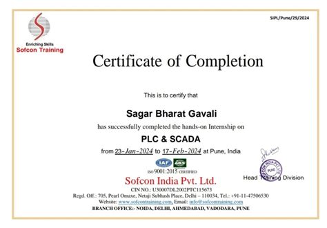 sagar gavali on linkedin l have completed training course on plc and scada