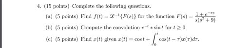 Solved Ts 4 15 Points Complete The Following Questions