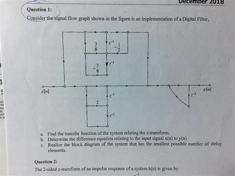 solved december 2018 question 1 consider the signal flow