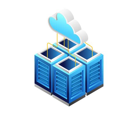 Concept Flat Isometric 3d Illustration Cloud Server Data Storage Network 17310944 Vector Art At