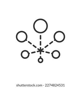 Hierarchy Diagram Linear Icon Line Editable Stock Vector Royalty Free 2274824531 Shutterstock