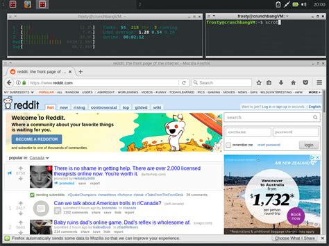 crunchbang is impressive ~600mb ram usage with firefox open r linux