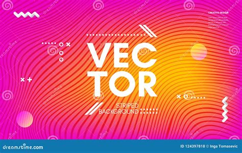 Abstract Wave Background With Gradient Lines Stock Vector Illustration Of Motion Minimal