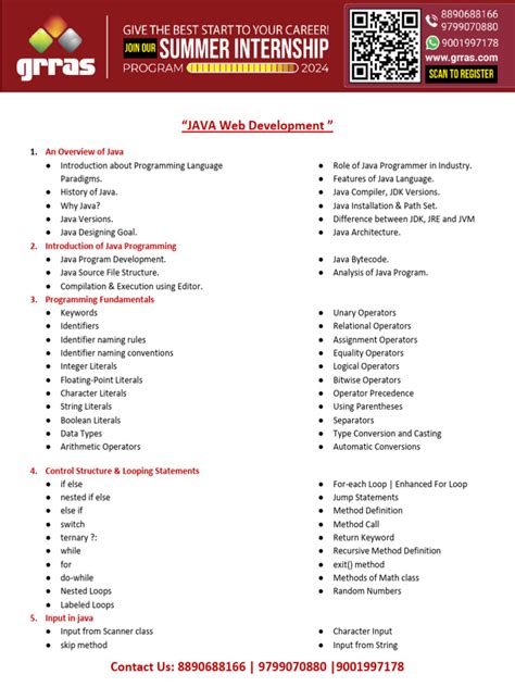 Internship Java Web Development Pdf Method Computer Programming Inheritance Object