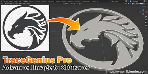 中文版 2d图片转3d模型一键生成blender插件 Tracegenius Pro Advanced 2d Image To 3d Tracer Blender爱好者集结地