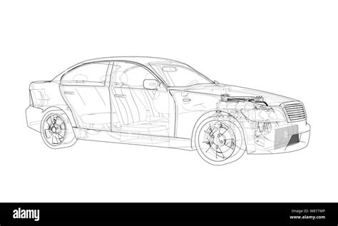 Concept Car Vector Rendering Of D Stock Vector Image Art Alamy
