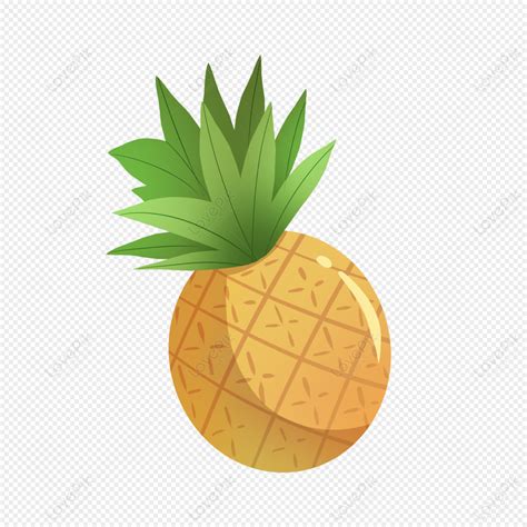 만화 손으로 그린 신선한 과일 맛있는 파인애플 Png 일러스트 무료 다운로드 Lovepik
