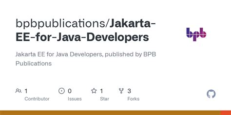 Github Bpbpublicationsjakarta Ee For Java Developers Jakarta Ee For
