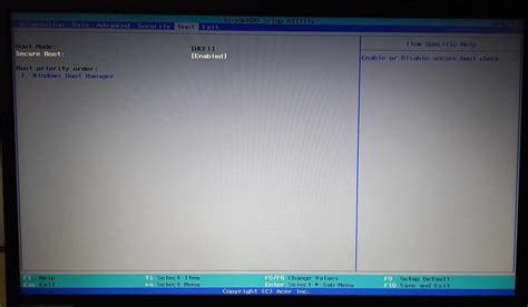 Already Enabled Secure Boot In UEFI How Do You Turn On Secure Boot In Acer A Acer