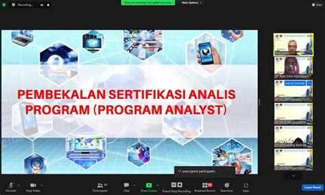 Prodi Sistem Informasi UNM Sukses Gelar Webinar Pembekalan Sertifikasi Kompetensi Analis Program