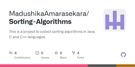 Github Madushikaamarasekarasorting Algorithms This Is A Project To