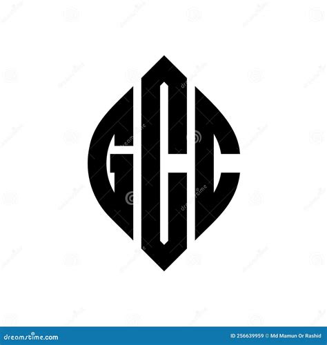 Gcc Circle Letter Logo Design With Circle And Ellipse Shape Gcc Ellipse Letters With