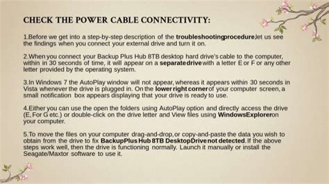 How To Fix Backup Plus Hub 8TB Desktop Mac Drive Not Detected PPT