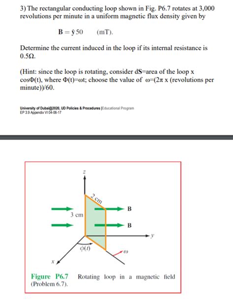 Solved The Rectangular Conducting Loop Shown In Fig P Chegg