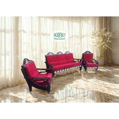 Rosewood Sofa Set With Cushion 311 Ksfic