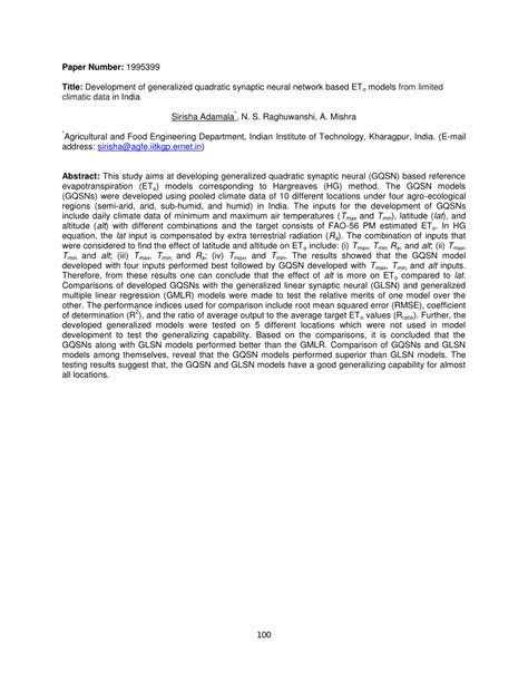 Pdf Development Of Global Quadratic Synaptic Neural Network Based Eto