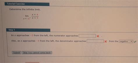 solved tutorial exercise determine the infinite limit x 4