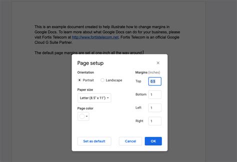 How To Change Margins In Google Docs Fortis G Suite Tutorials How To Change Margins In Google Docs Fortis G Suite Tutorials