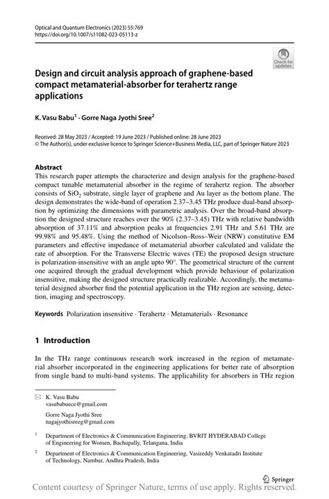 Design And Circuit Analysis Approach Of Graphene Based Compact