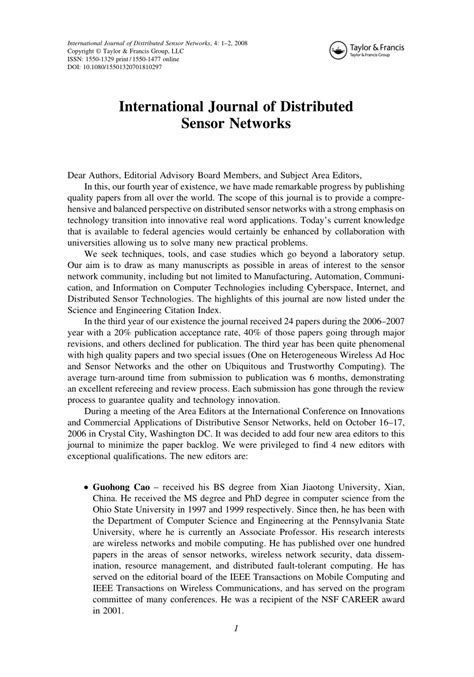 pdf international journal of distributed sensor networks
