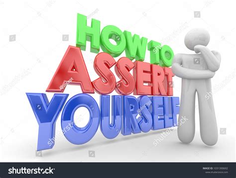 How Assert Yourself Thinker Bold Confidence Stock Illustration
